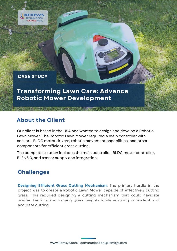 Advance Robotic Mower Development