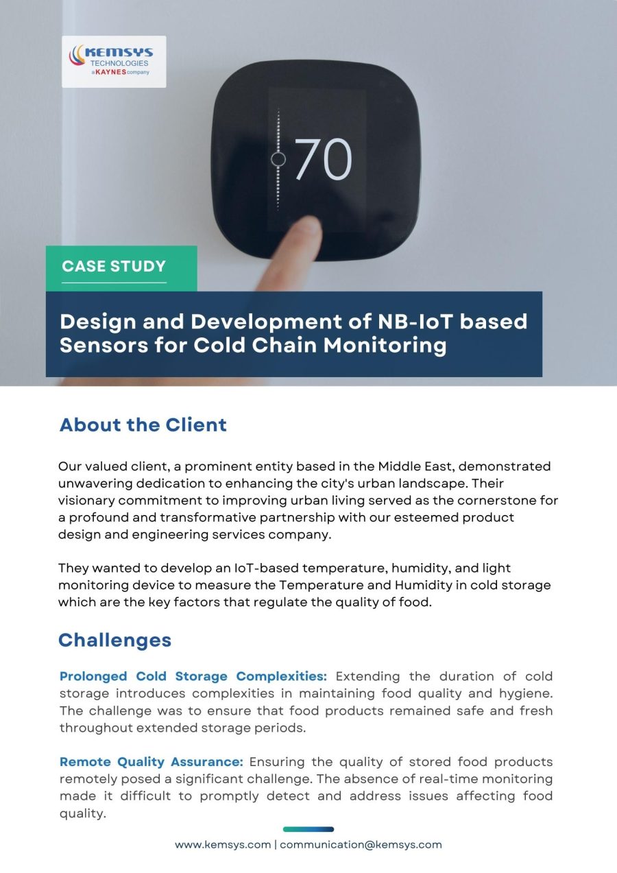 NB-IoT based Sensors for Cold Chain Monitoring