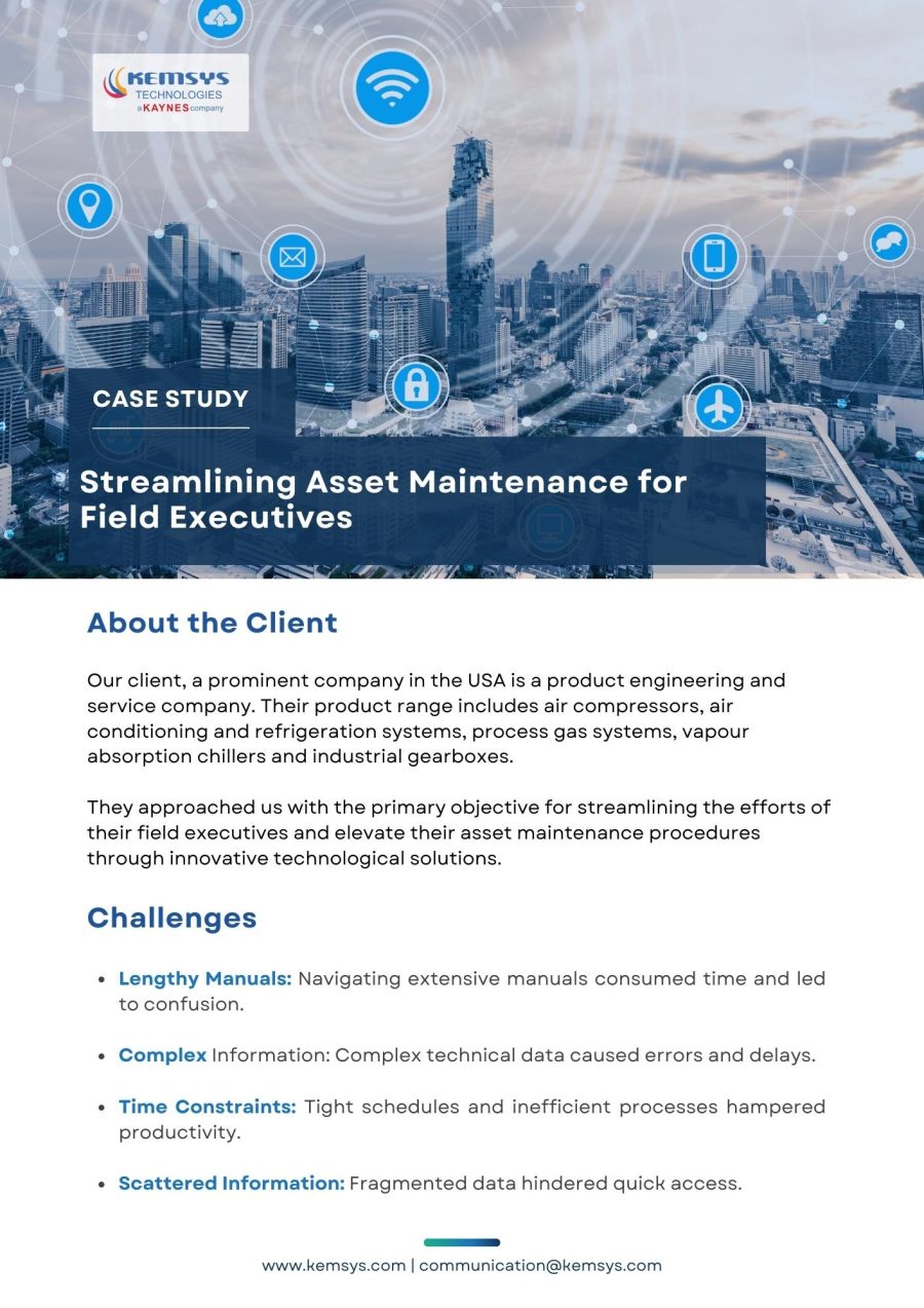 Streamlining Asset Maintenance for Field Executives